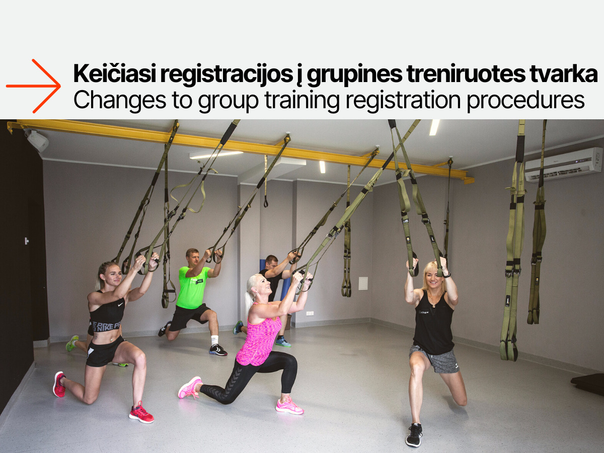 Keičiasi registracijos į grupines treniruotes tvarka - Sporto ir ...